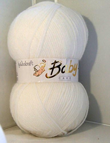 Woolcraft Babycare Baby Wool / Yarn 100g Balls, DK Double Knit White ...