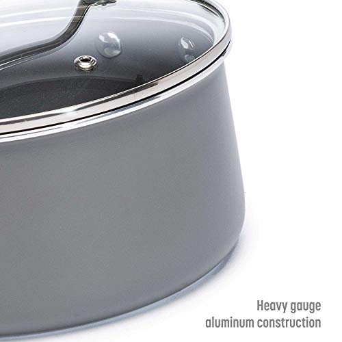 Goodful Nonstick Ceramic Cookware Set with Titanium-Reinforced Premium Non-Stick Coating ...