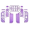 eXtremeRate Clear Atomic Purple Joycon Handheld Controller Housing with ...