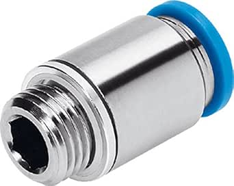 Festo 186110 QS-G1/4-8-I Push-in Fitting, Nickel Finish, 5 mm Inside ...