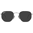 Amazon.com: Ray-Ban RB8148 Hexagonal Titanium Sunglasses, Silver ...