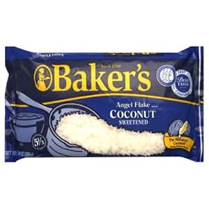 Amazon.com : Baker's Angel Flake Sweetened Coconut 14 oz (Pack of 10 ...