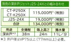 히타찌천 심양용 펌프 자동 CT-P250X 특수 제트(J25-18SX)부착 히타찌 펌프 :: 유니박스