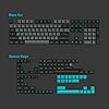 Akko Black&Cyan 197-Key ASA Profile PBT Double-Shot Keycap Set for ...