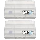 Amazon.com: Aurifil Empty Thread Case for up to 12 Large Aurifil Thread Spools, Stackable (Two ...