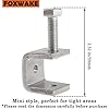 Foxwake Mini C Clamps Stainless Steel 0.83 Inch for Working, Heavy Duty ...