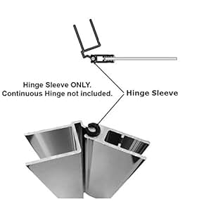 Hinge Sleeve for Shower Doors with Continuous Hinge - 72" Long ...