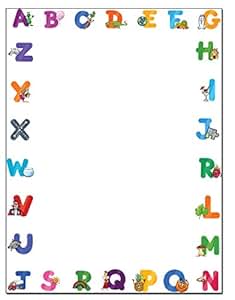 Amazon.com : Alphabet Border Stationery - 8.5 x 11-60 Letterhead Sheets ...