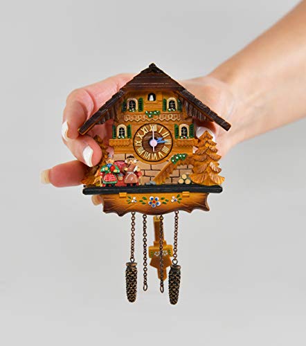 Home-X Battery-Operated Small Cuckoo Clock, Vintage Kitchen or Bathroom ...