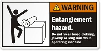 Amazon.com : Entanglement hazard. Do not wear loose clothing, jewelry ...
