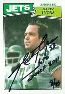 Marty Lyons autographed Football Card (New York Jets) 1987 Topps #137 ...