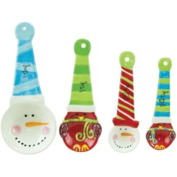 Amazon.com: Boston Warehouse Sweater Snowman Measuring Spoon Set ...