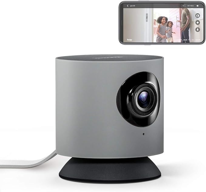 KIEMT Hoop Wireless HD Indoor PTZ Security Camera, Night Vision, Motion ...