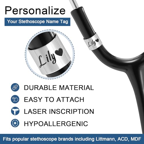 Personalized Stethoscope Name Tag Custom Stethoscope ID Charm ...