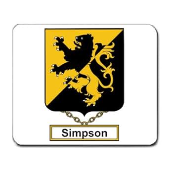 Amazon.com : Simpson Family Crest Coat of Arms Mouse Pad : Clothing