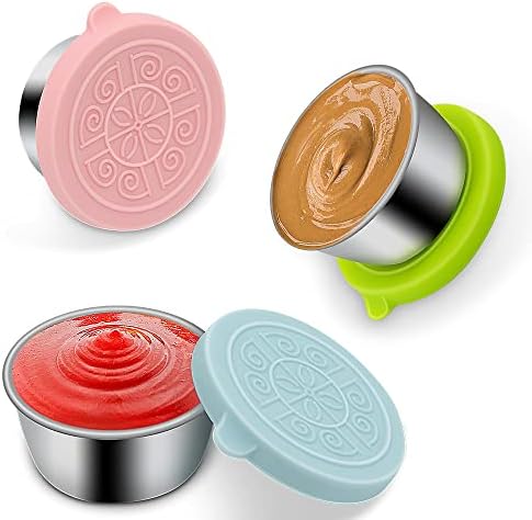 Salad Dressing Containers To Go, 3x1.7oz Small Stainless Steel ...