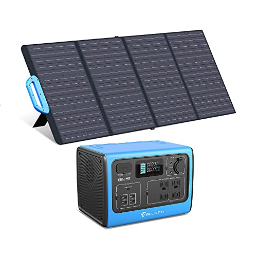 BLUETTI Solar Generator, EB55 537Wh Portable Power Station with PV120 ...