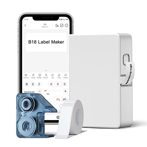 Label Maker-B18 Bluetooth Label Maker Machine, Portable Label Printer ...