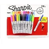 Sharpie - Rotuladores permanentes, punta fina, colores surtidos ...