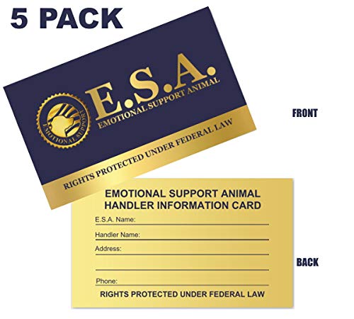 "Emotional Support Animal ESA"- Clip On Identification Patch Tag ...