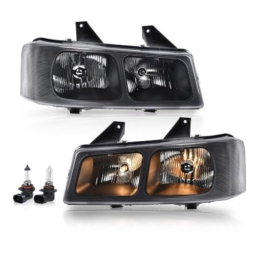 PIT66 Headlights Assembly w/Bulbs Halogen Compatible with Chevy Express ...