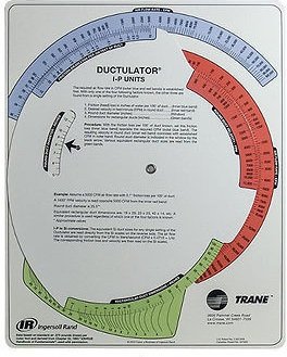 Trane Ductulator with Sleeve, Duct Sizing Calculator New | eBay