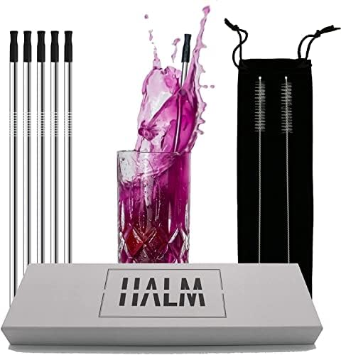 Straw Stainless Steel / 5 Reusable Straws in Set with Hygiene ...