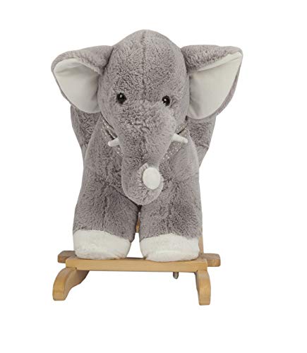 ROCK MY BABY Baby Rocking Horse Elephant with Chair, Plush Stuffed ...