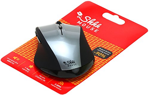 ShhhMouse Wireless Silent Noiseless Clickless Mobile Optical Mouse with ...