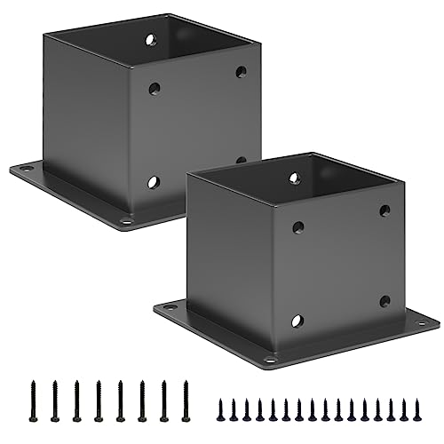 Kinchoix 2pc 4x4'' Pergola Post Base Heavy Duty Post Anchors Wood Post ...