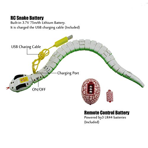 Tipmant RC Snake IR Remote Control Crawlers Fake Realistic Animals ...