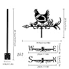 SUPERDANT Hen Grass Metal Weather Vane Animals Wrought Iron Wind Vane ...