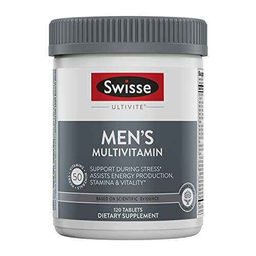 Swisse Ultivite Daily Multivitamin for Men | 50 Vitamins, Antioxidants and Minerals + Adaptogens ...