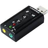 Amazon.com: Virtual 7.1-Channel USB Sound Card Adapter KEKU External 2.0 Audio Stereo Sound Card ...
