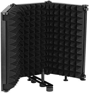 Hingers Microphone Isolation Shield Portable Tabletop Sound Absorbing ...