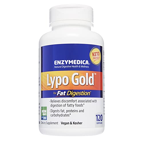 Enzymedica Lypo Gold, Concentrated Amounts of Lipase Enzyme, for Fatty ...