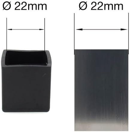 22mm (7/8″) Square Rubber Feet Stoppers for Furniture Table Chair Legs ...