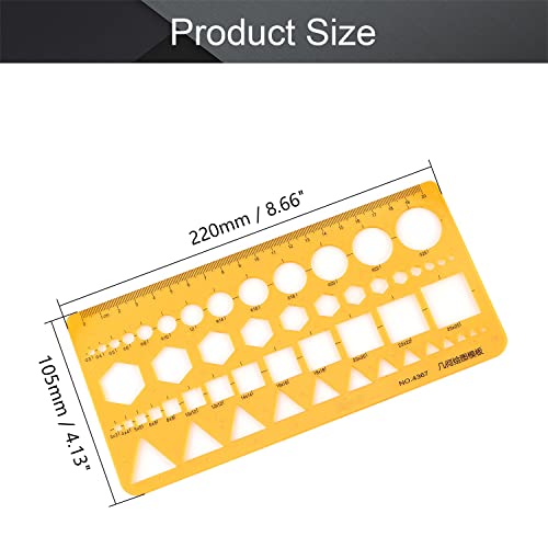 Utoolmart Plastic Measuring Templates, Building Template, Geometric ...