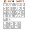 YEAJON 15 Inch Letter Stencils and Numbers, 36 Pcs Alphabet Art Craft ...