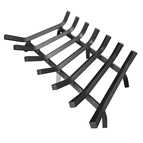 Mr Ironstone Fireplace Grate 30 inch Solid Steel Heavy Duty Firewood ...