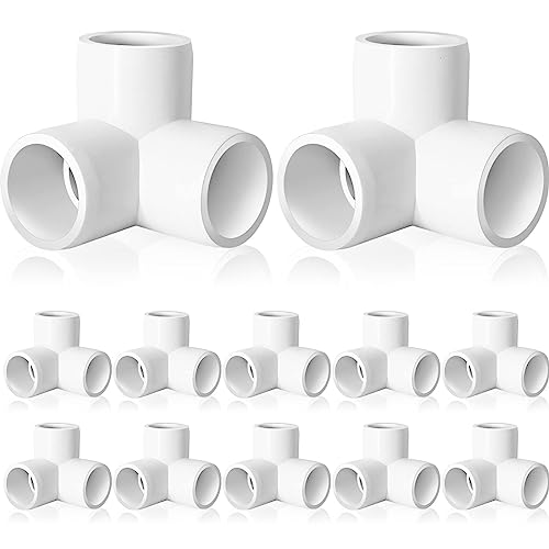 1" 3 Way Pvc Fitting Elbow -12 Packs,90 Degree Pvc Corner Elbow Side ...