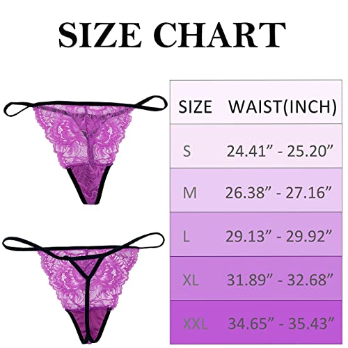 10 Pack Sexy Panties Low Rise Breathable Stretch G String T Back Lace ...