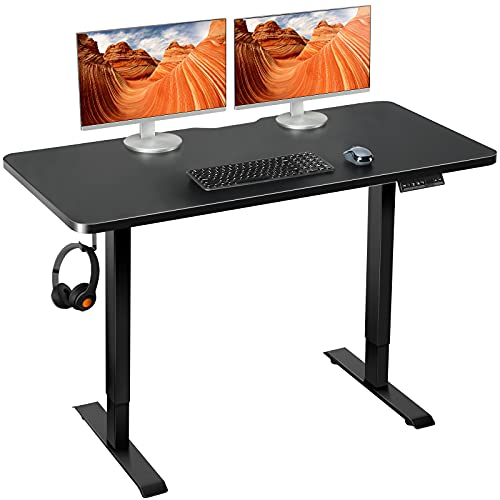 WOKA Dual Motor Standing Desk, 48 x 24 Inches Adjustable Height Desk ...