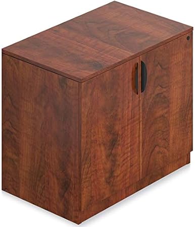 Amazon.com : 2 Door Storage Cabinet Finish: American Dark Cherry : Wood ...