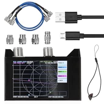 NanoVNA SAA-2N V2.2 Vector Network Analyzer, 50KHz-3GHz 4" Touchscreen HF VHF UHF VNA Antenna ...