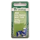 Amazon.com: Littelfuse LMIN015.VP MINI Low Profile 15 Amp Carded Blade Fuse, (Pack of 5): Automotive