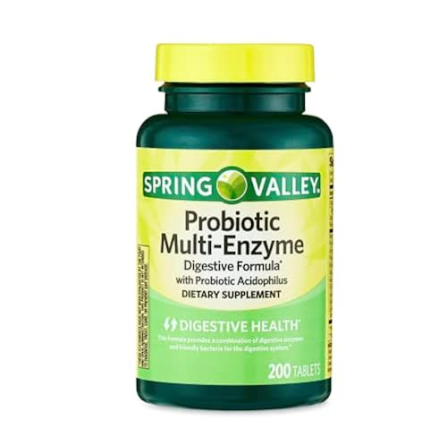 Spring Valley Multi-Enzyme Probiotic 200 Tablets + Your Vitamin Guide ...
