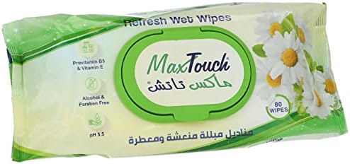 سعر Max Touch Refreshing Wet Wipes with Cap - 80 Pieces فى مصر | بواسطة ...