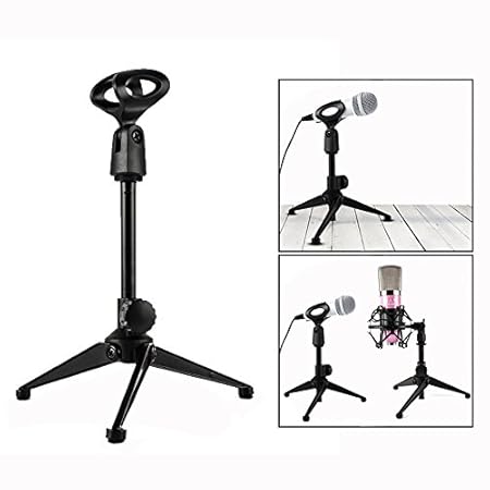 OFKPO Soporte de Micrófono de Tres Patas para Escritorio de Metal ...