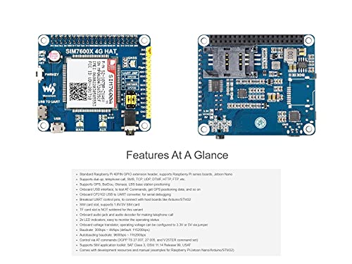 4G / 3G / GNSS HAT Module For Raspberry Pi Zero/Zero W/Zero WH/2B/3B/3B ...